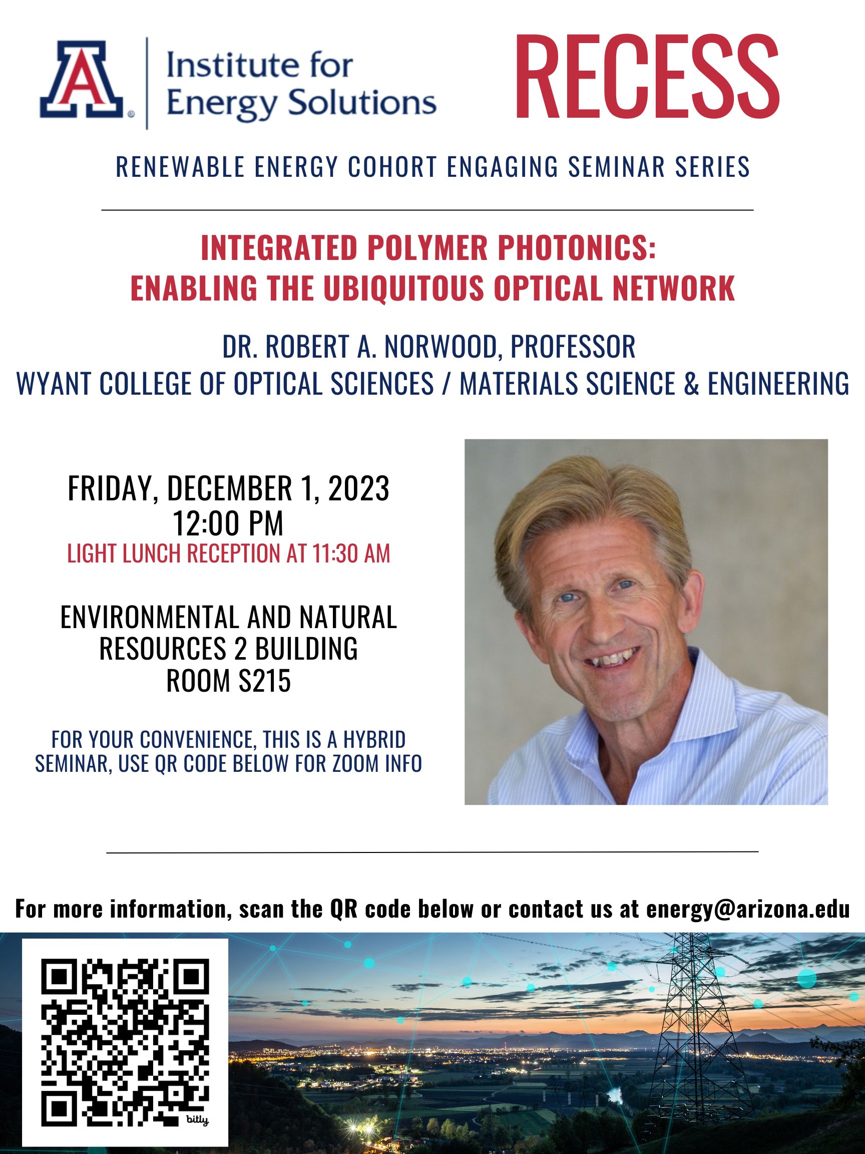 RECESS Talk: Robert Norwood | Wyant College of Optical Sciences