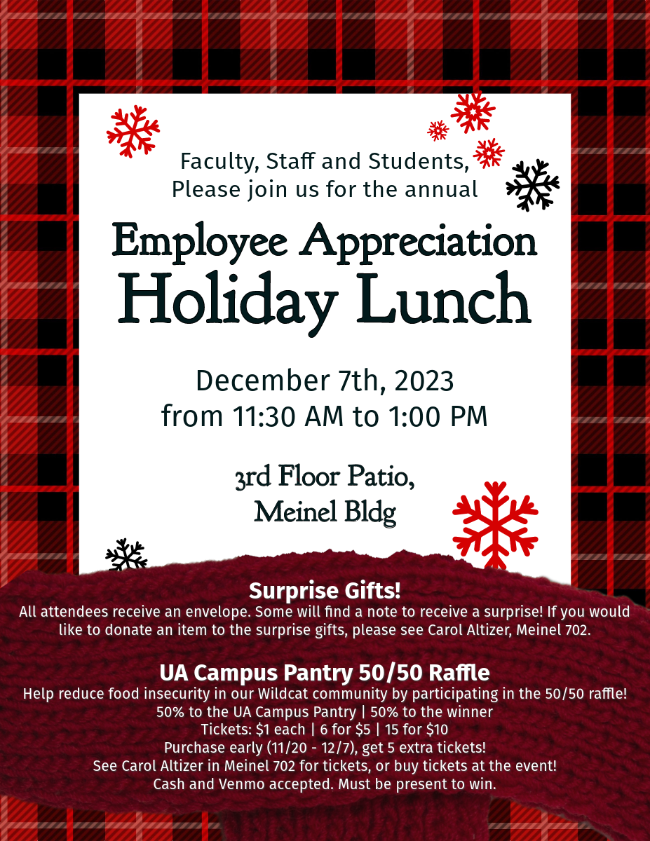 Employee Appreciation Luncheon | Wyant College of Optical Sciences