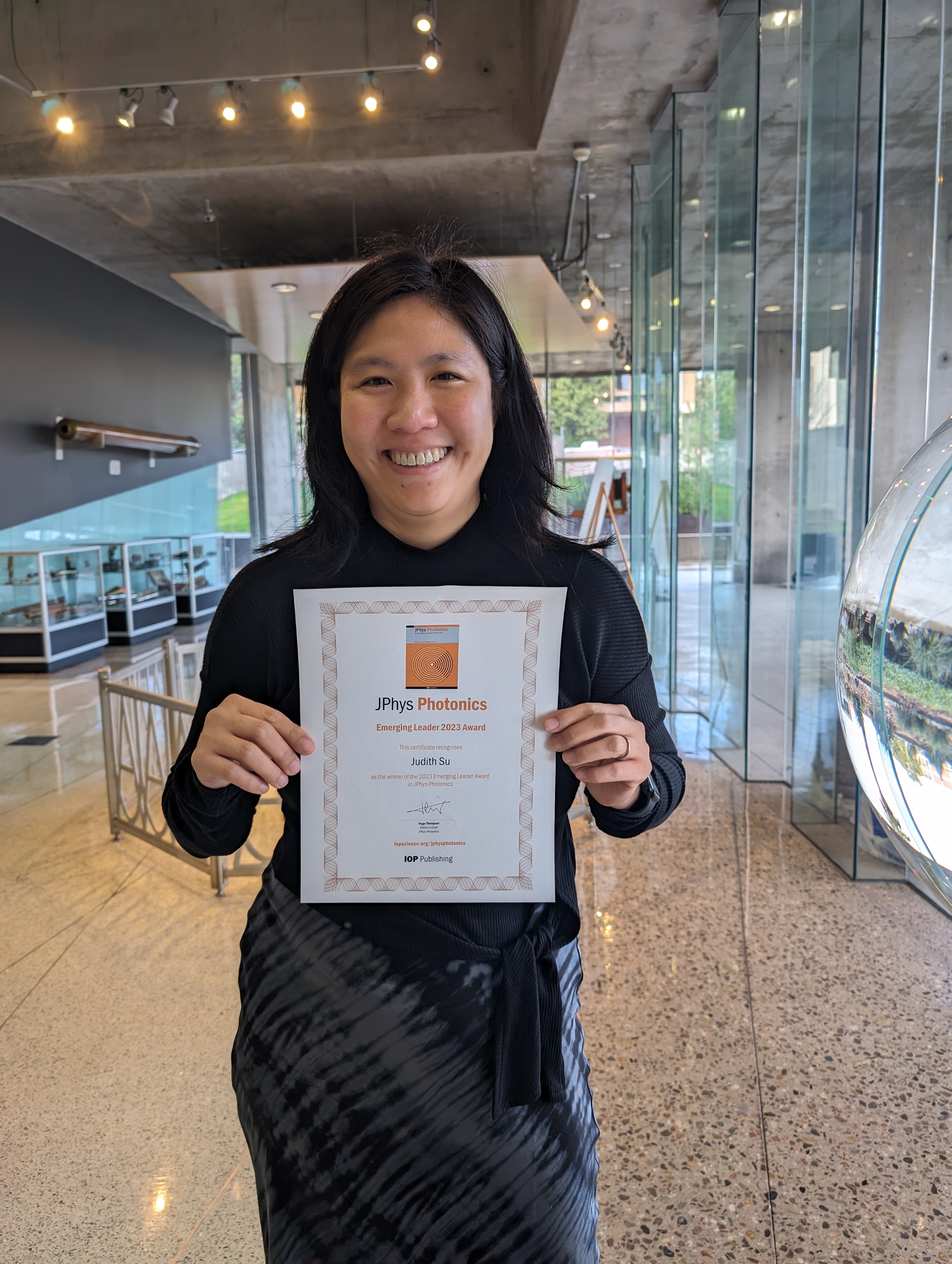 Judy Su Selected for 2023 JPhys Photonics Early Career Award | Wyant ...