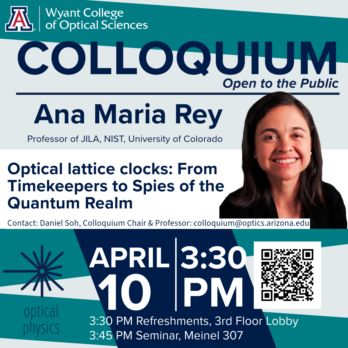 OSC Colloquium: Ana Maria Rey | Wyant College of Optical Sciences